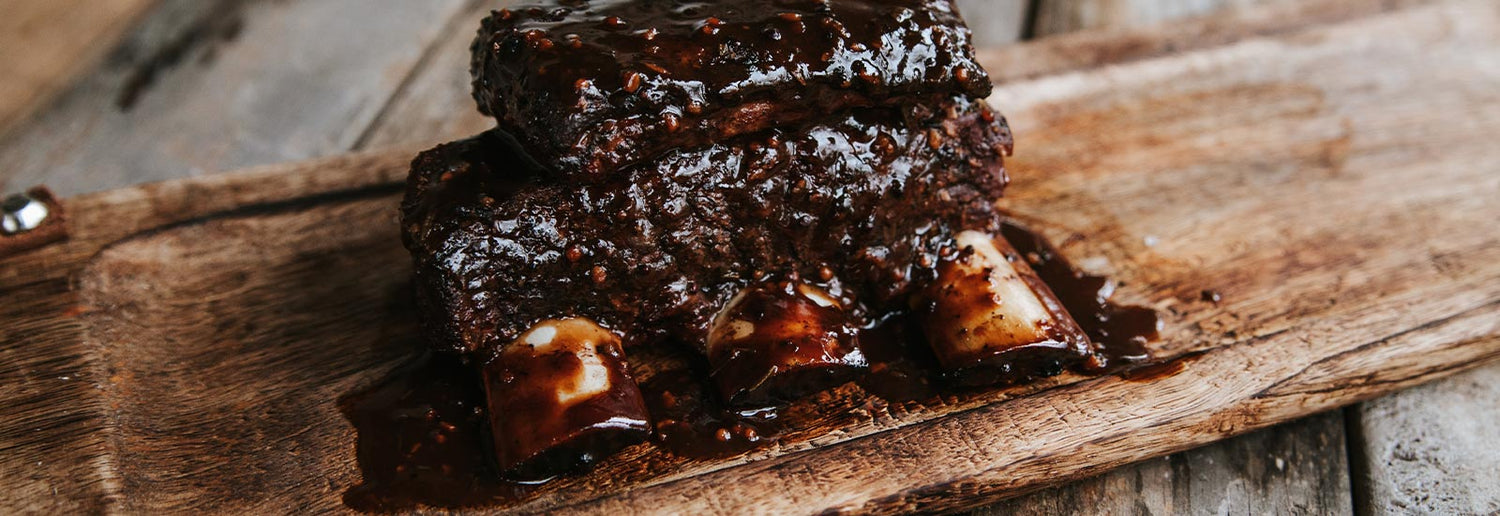 SMOKED, BRAISED BISON SHORT RIBS - Force of Nature Meats