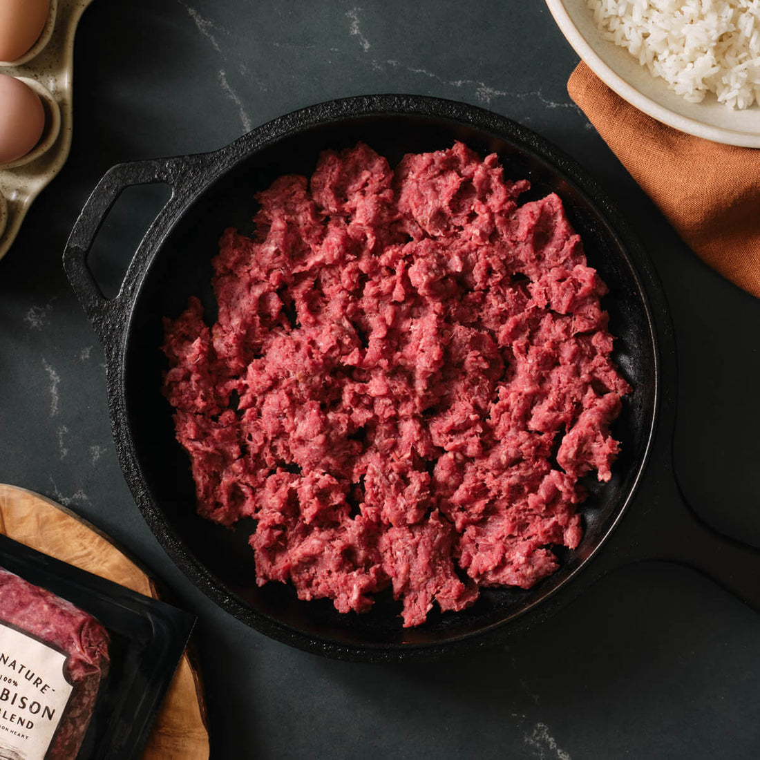 Grass-fed, Grass-finished Ground Bison Meat Ancestral Blend – Force of ...