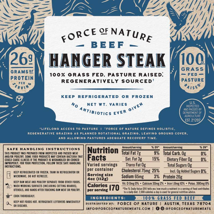 Regenerative Beef Hanger Steak – Force of Nature Meats