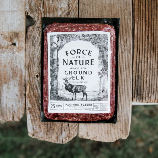 Buy Grass-fed, Pasture Raised Ground Elk Meat – Force of Nature Meats